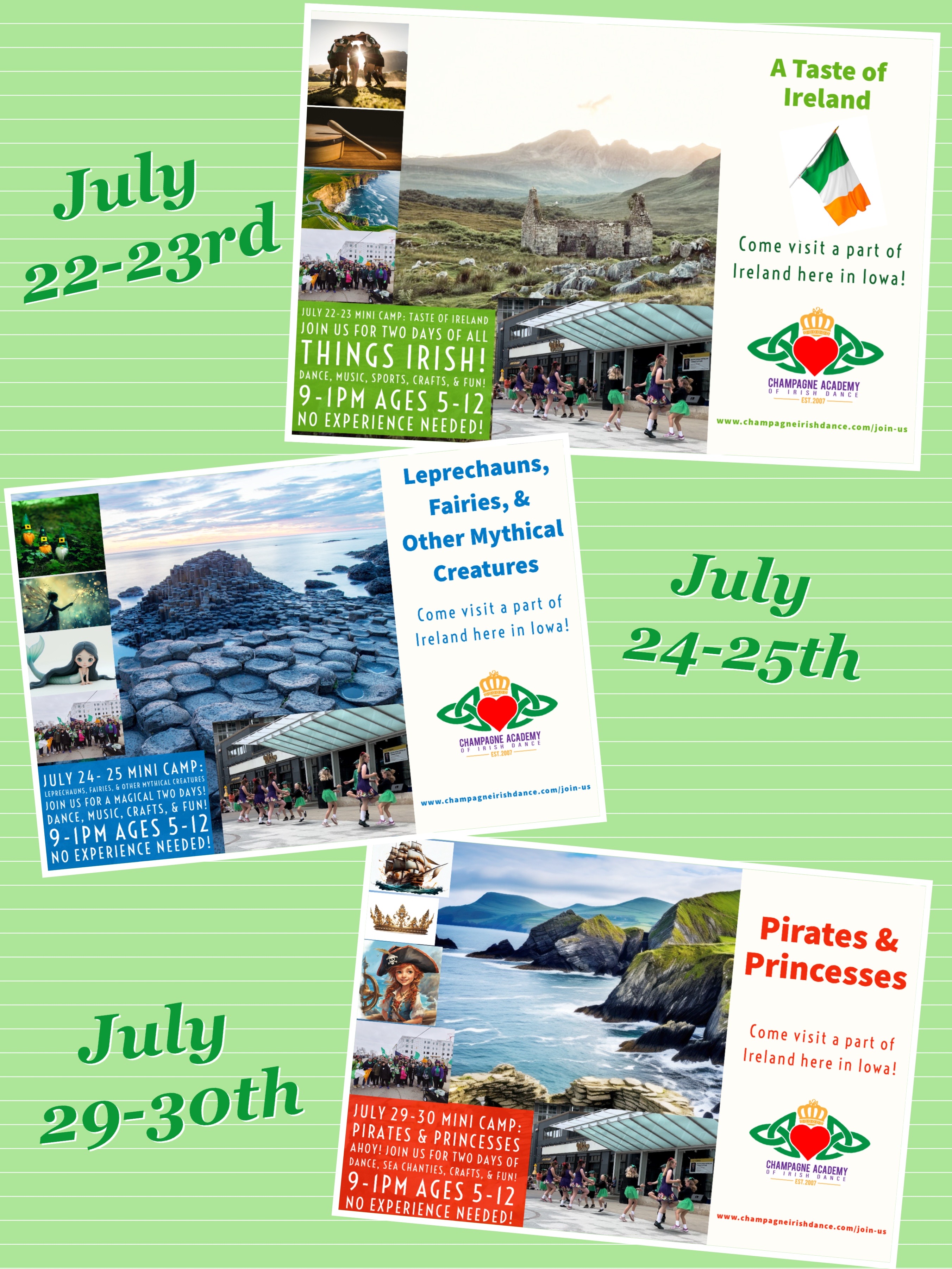 Irish Summer Mini Camps! – Champagne Academy of Irish Dance